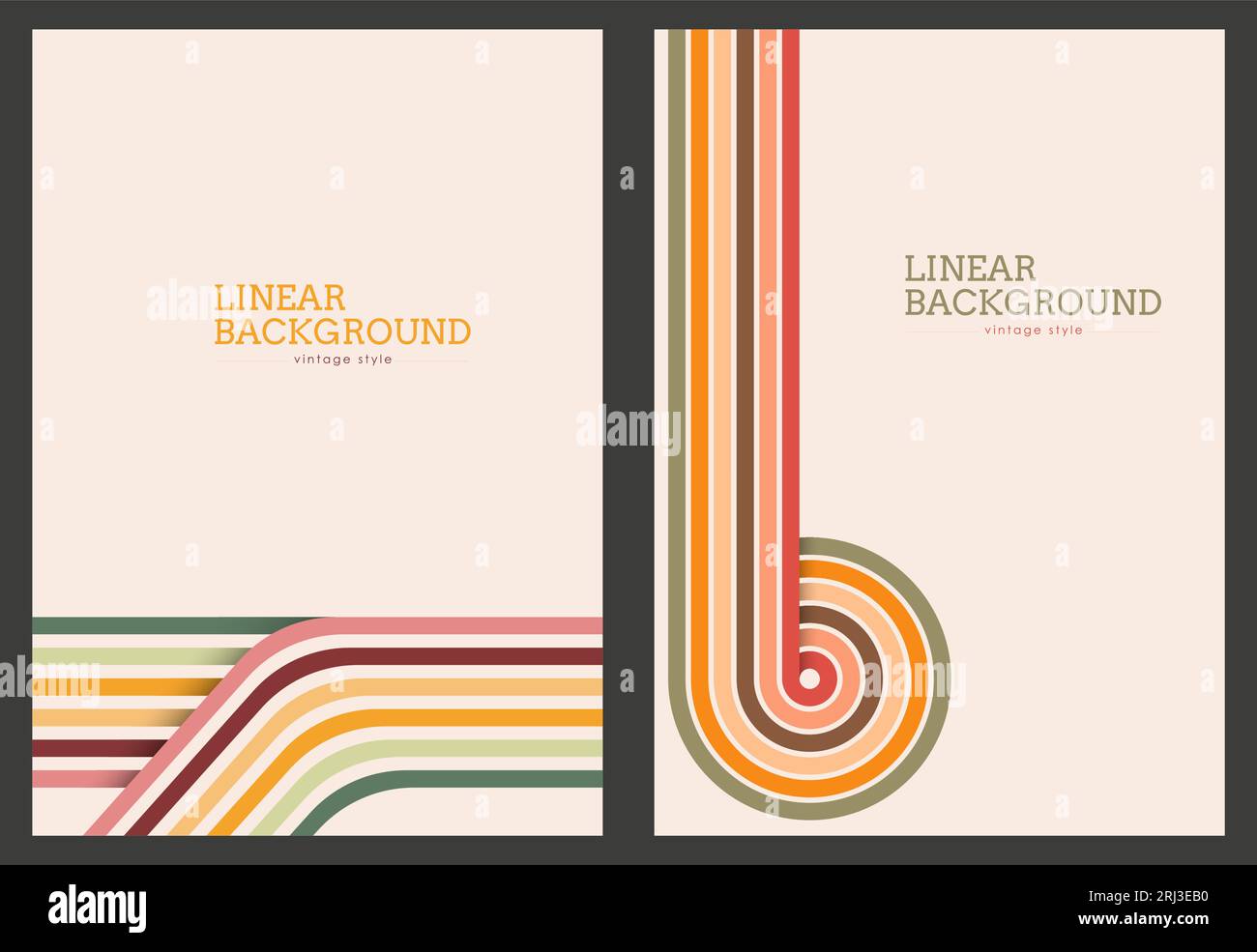 Linear design in vintage style. Abstract background with parallel ...