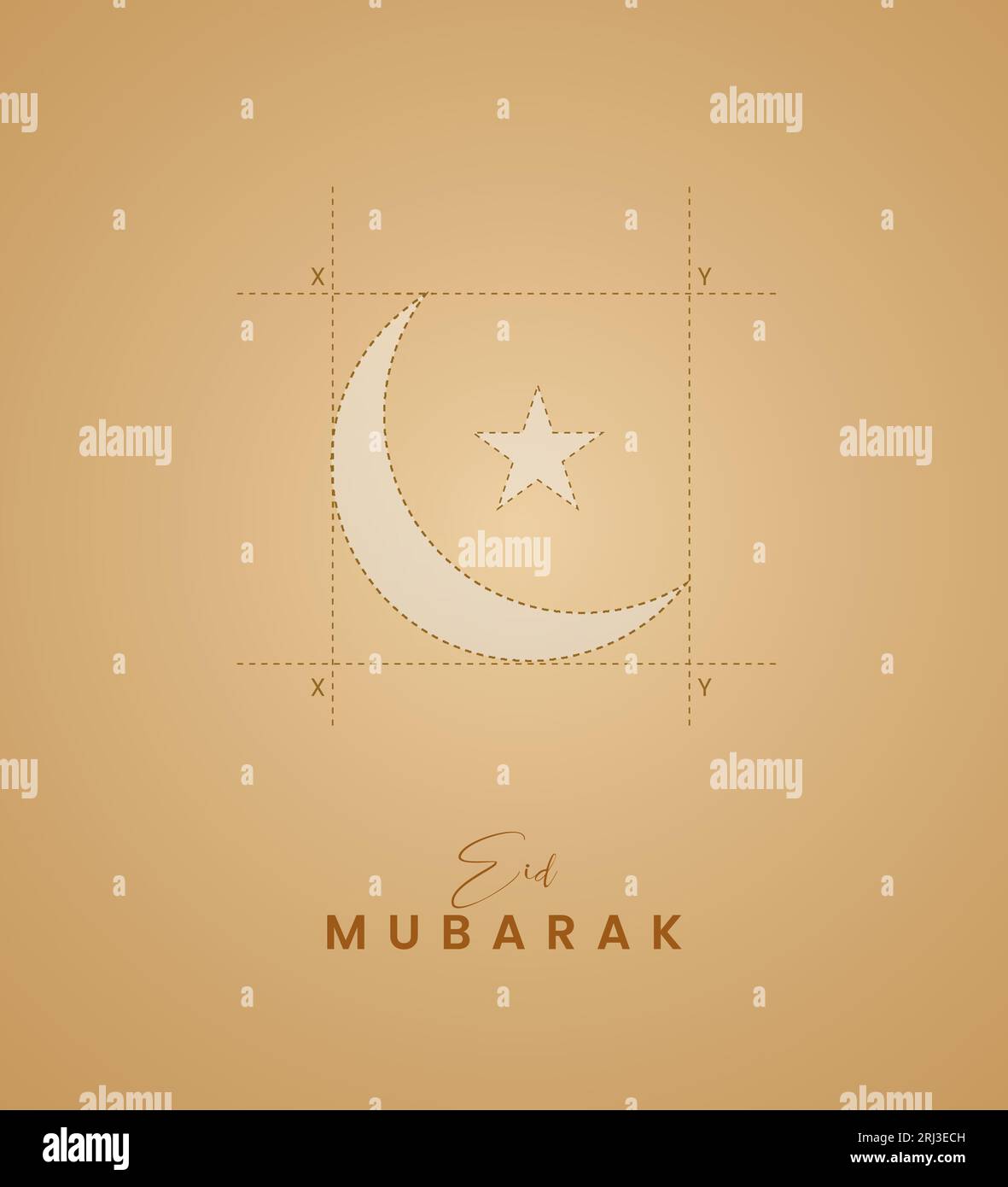 Eid Mubarak, Creative ads design for social media. 3D illustration ...