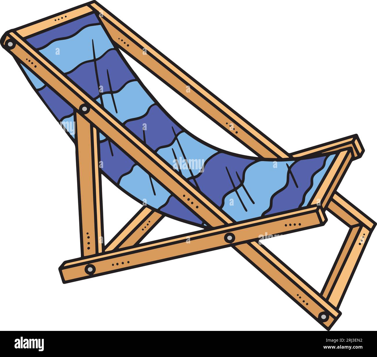 Sun Lounger Cartoon Colored Clipart Illustration Stock Vector Image ...
