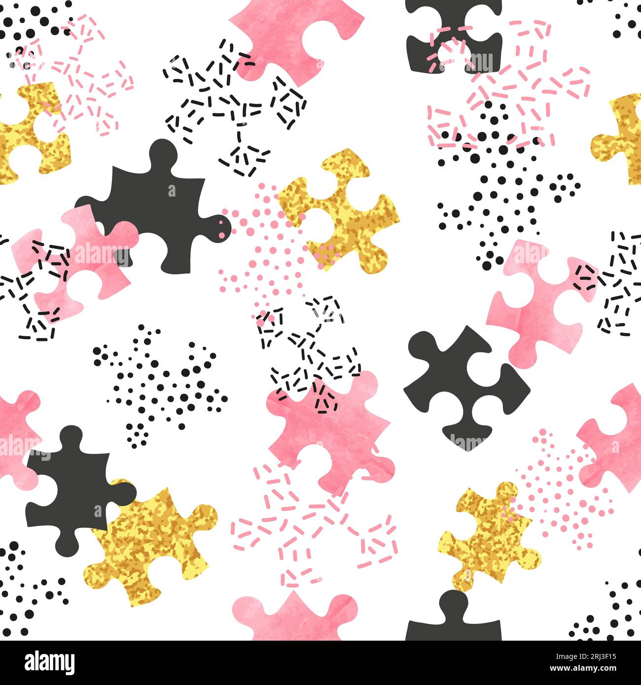 Abstract jigsaw puzzle wallpaper Stock Vector Images - Alamy