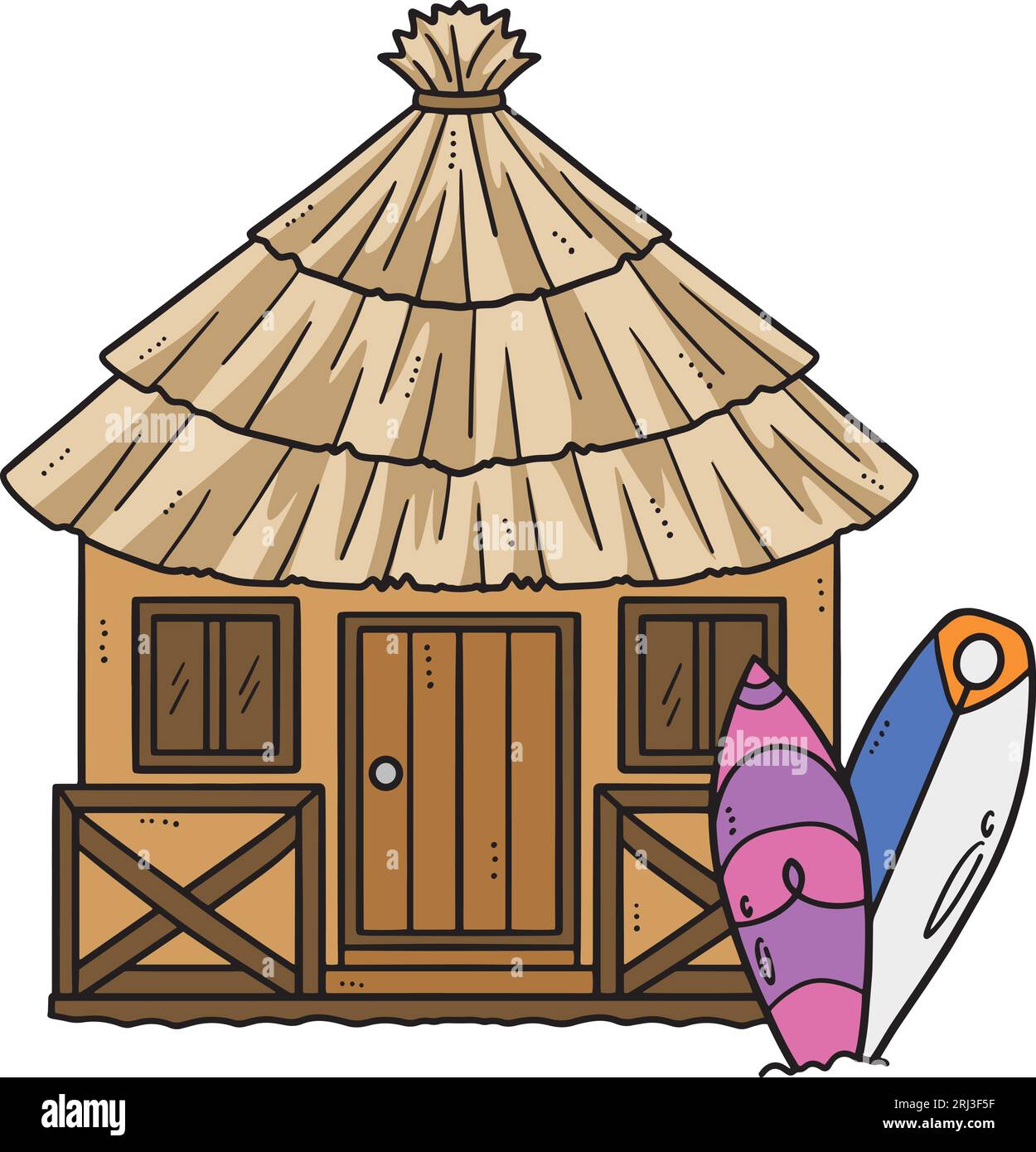 Cartoon beach hut hi-res stock photography and images - Alamy