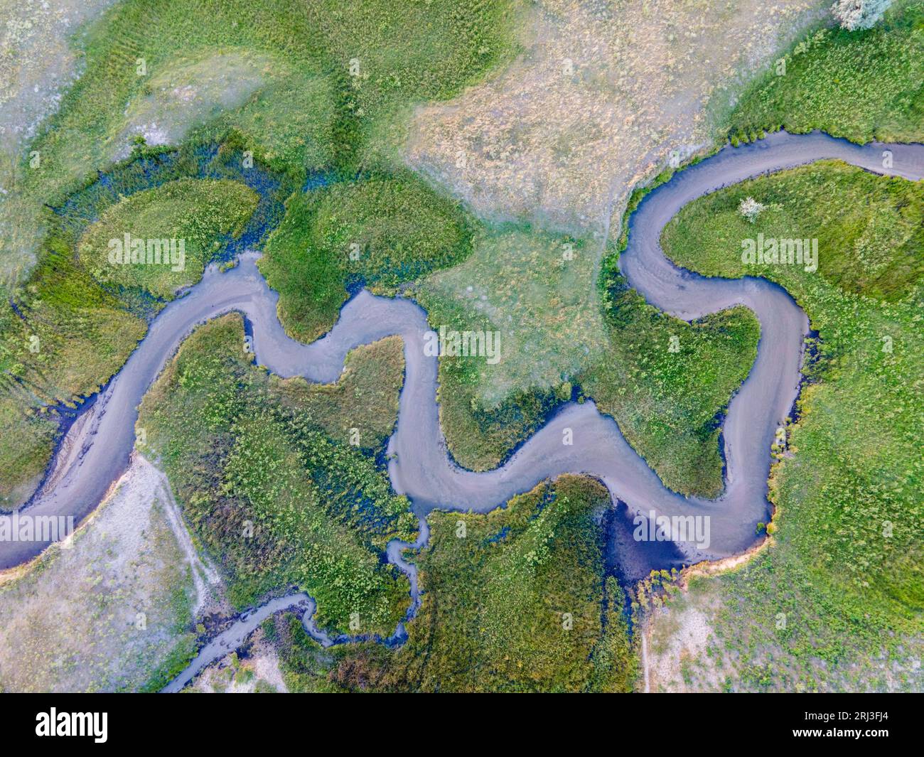 Early morning aerial photograph of Whitetail Creek, near Keystone ...
