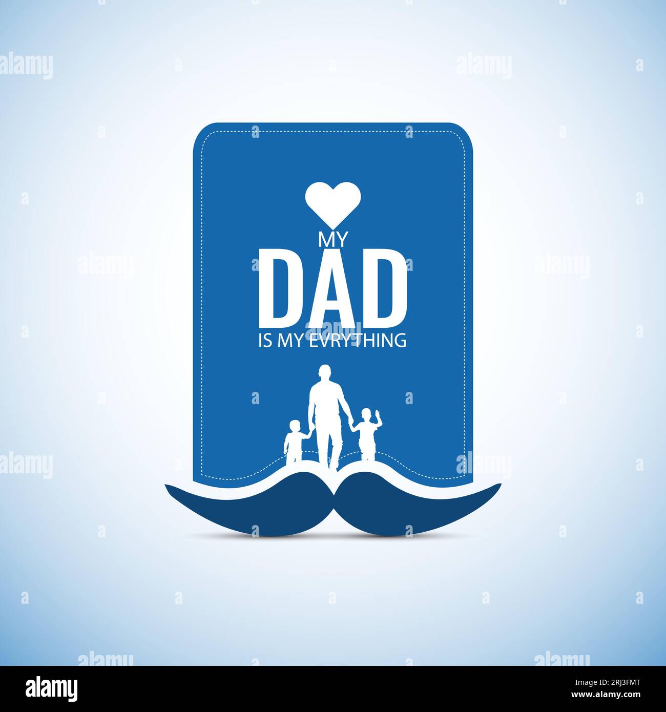 Happy fathers day. conceptual design for social media. 3D illustration ...
