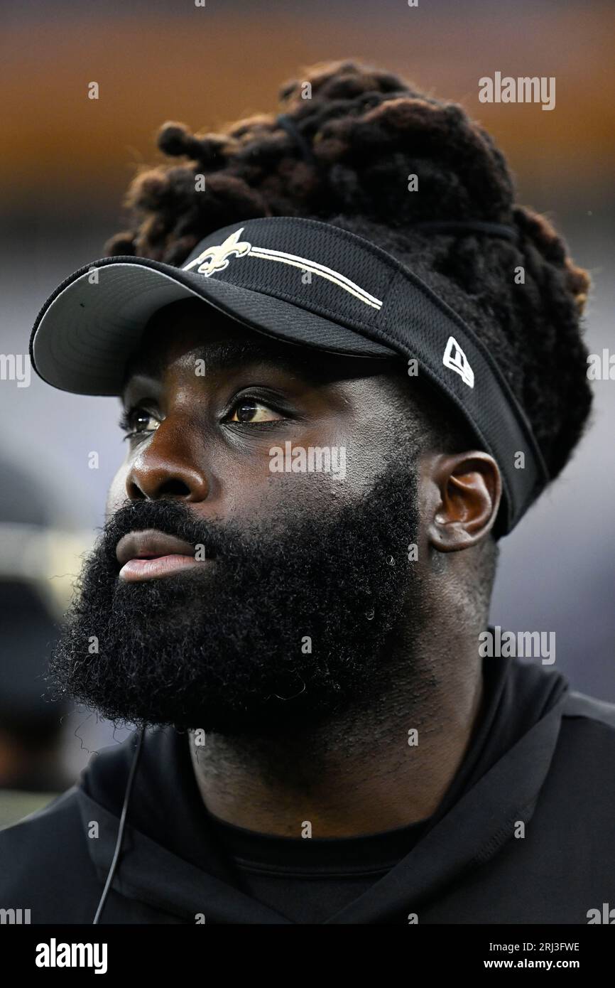 New Orleans Saints linebacker Demario Davis watches on the field before ...