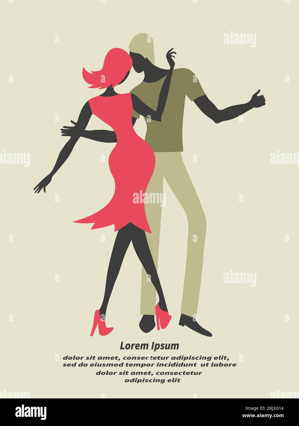 Dancing couple vector illustration Stock Vector Image & Art - Alamy