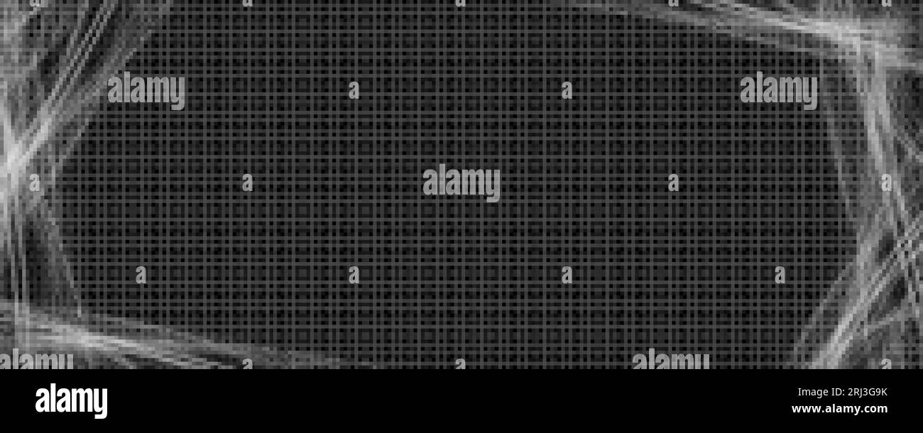 Halloween line cobweb effect vector horror frame. Spiderweb creepy ...