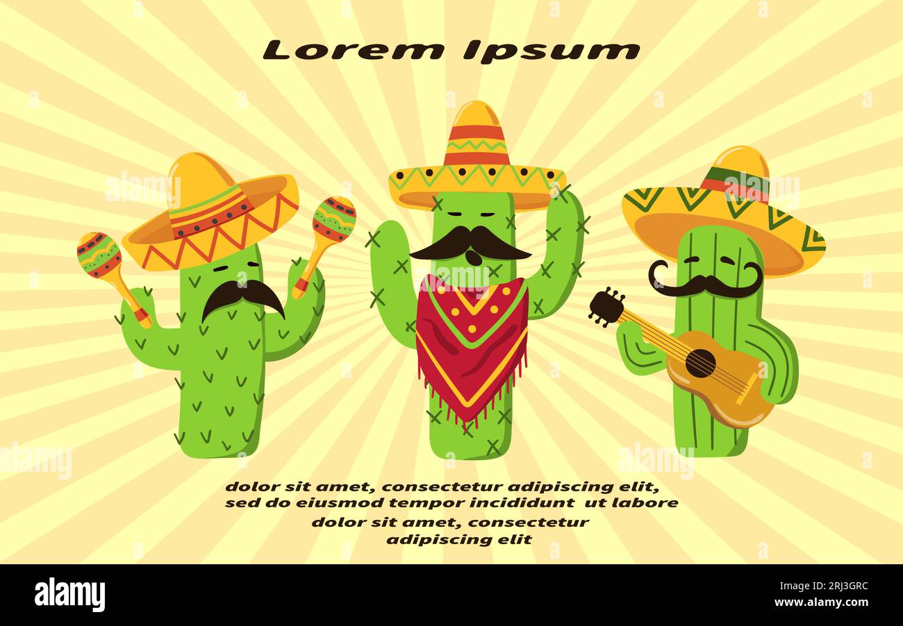 Mexican Cactus Clip Art Cactus Icon Collection With Different Styles.