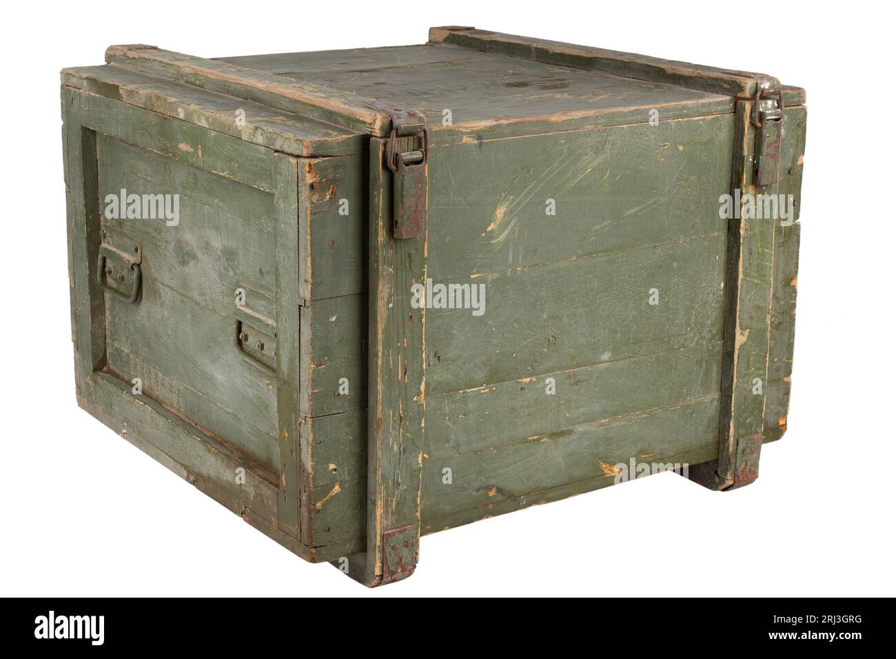 Army ammunition wooden crate Isolated on white background Stock Photo ...