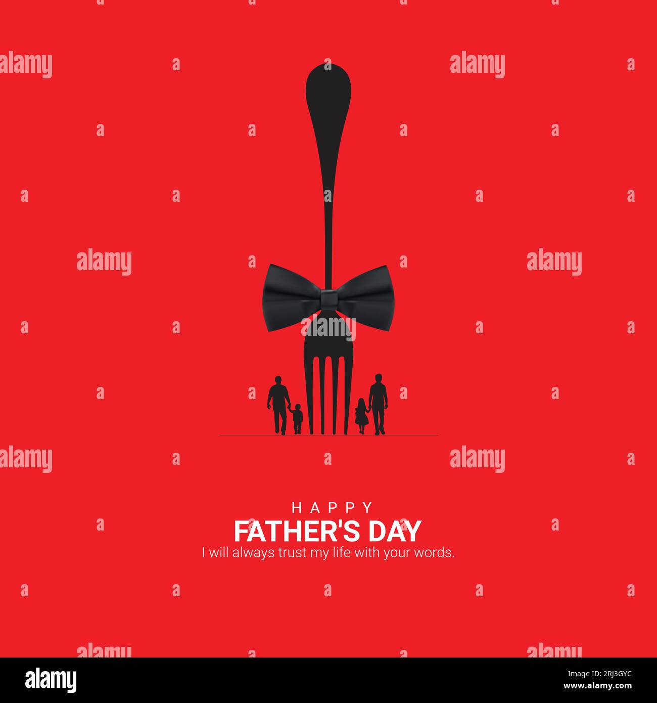 Happy fathers day. conceptual design for social media. 3D illustration ...