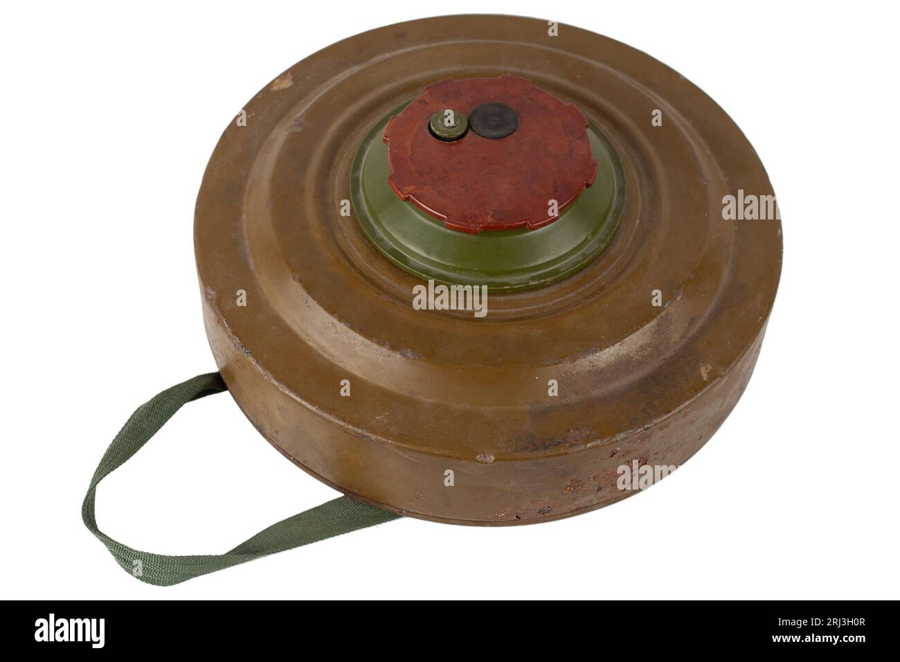 TM-62M Soviet anti-tank mine isolated on white background Stock Photo ...