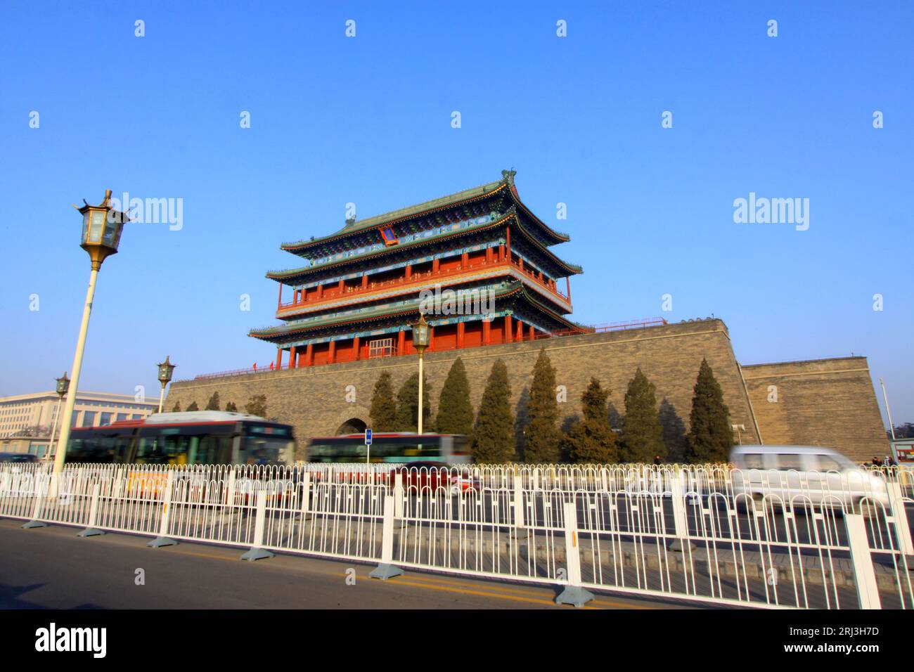 Chinese ancient architecture landscape, Zhengyang gate towers in ...