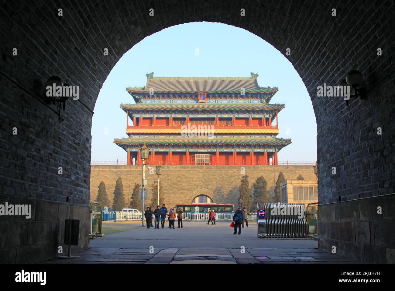 Chinese ancient architecture landscape, Zhengyang gate towers in Beijing, china Stock Photo - Alamy