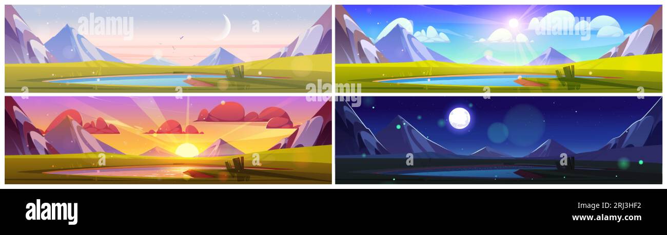 Picturesque mountain lake Cut Out Stock Images & Pictures - Alamy