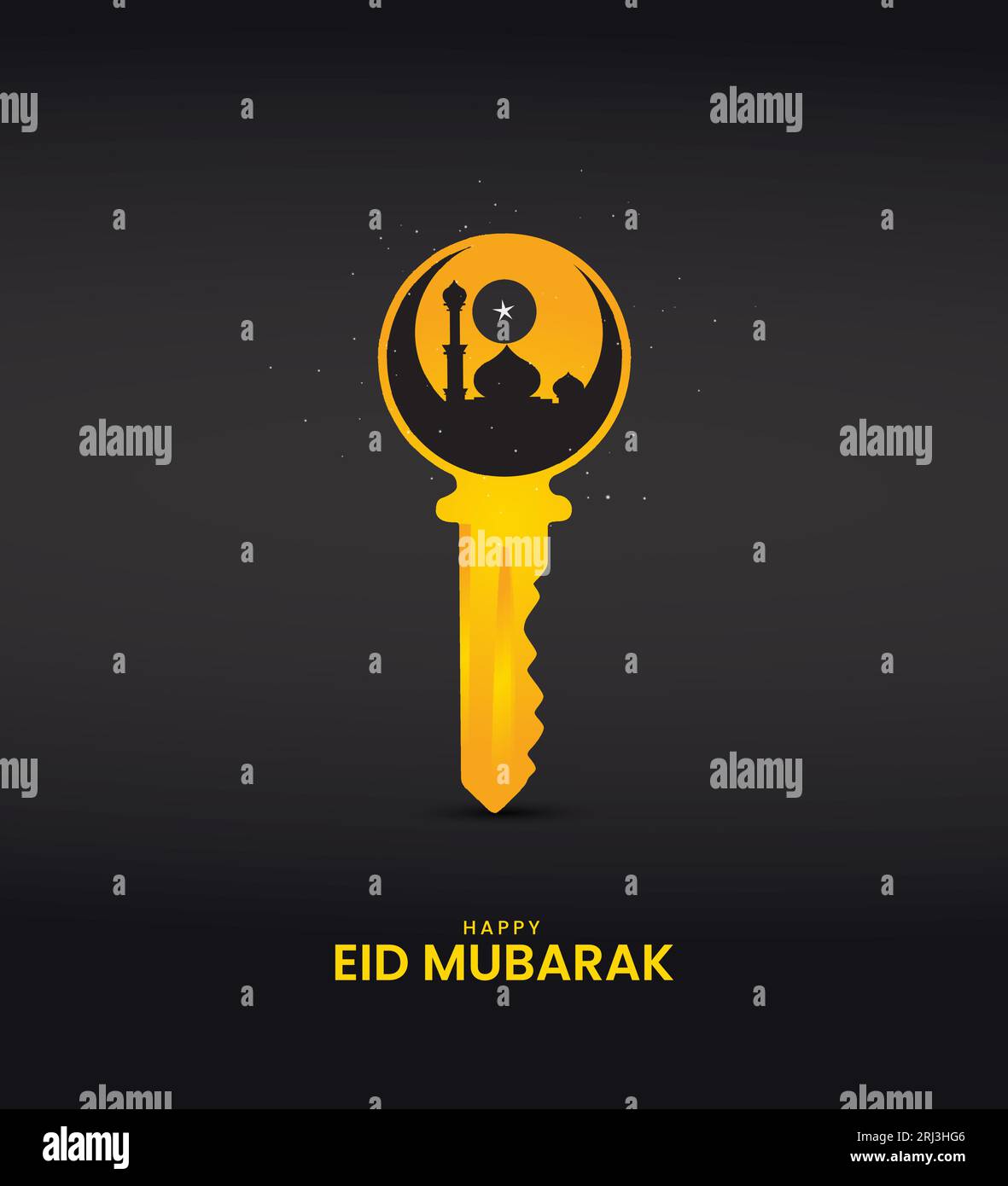 Eid Mubarak, Creative ads design for social media. 3D illustratio Stock ...