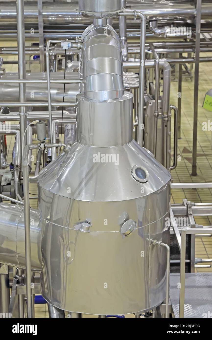 dairy processing production line in a factory, Luannan County, Hebei ...