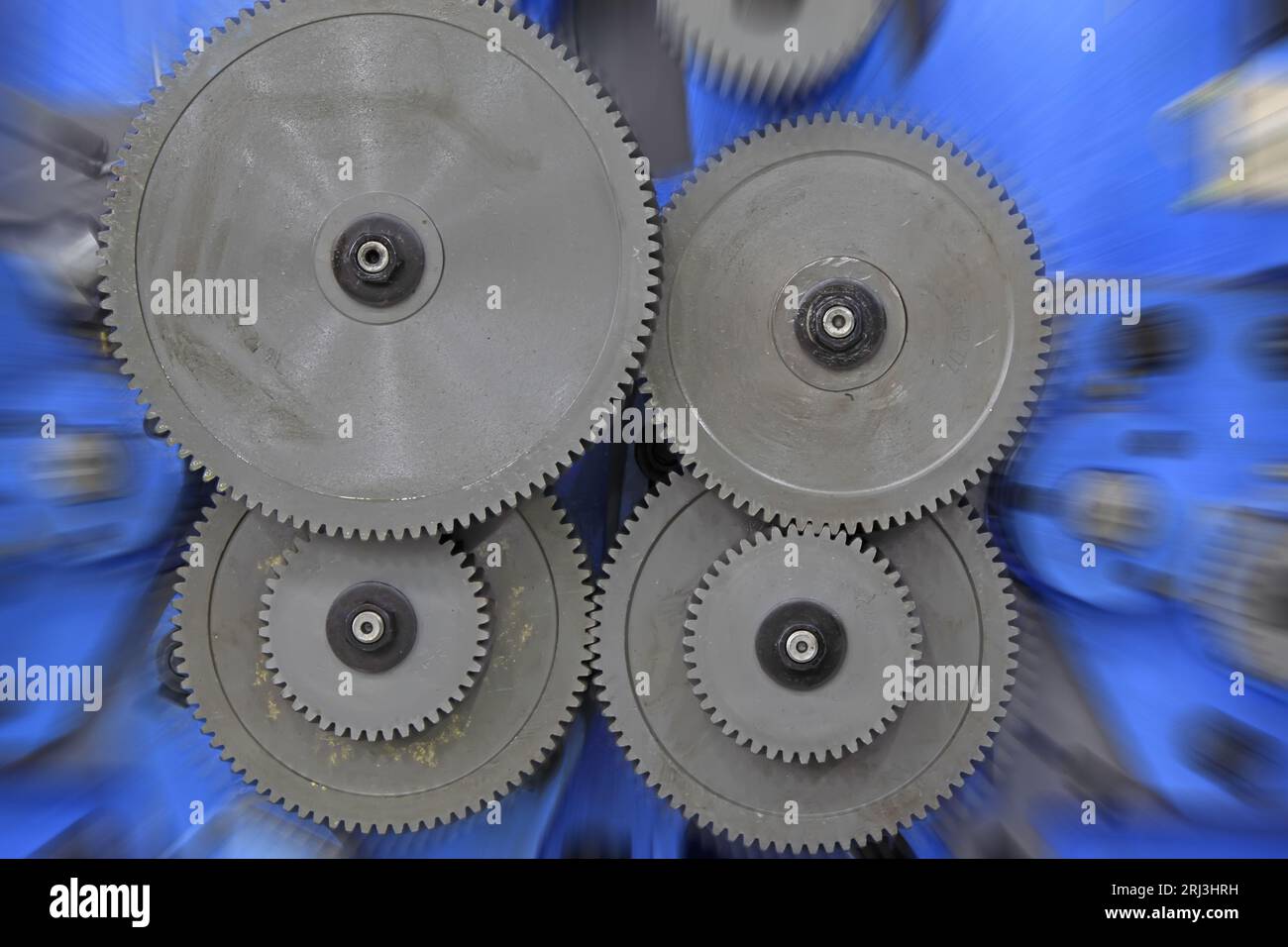 Mechanical equipment gear in a factory, closeup of pictures, north ...