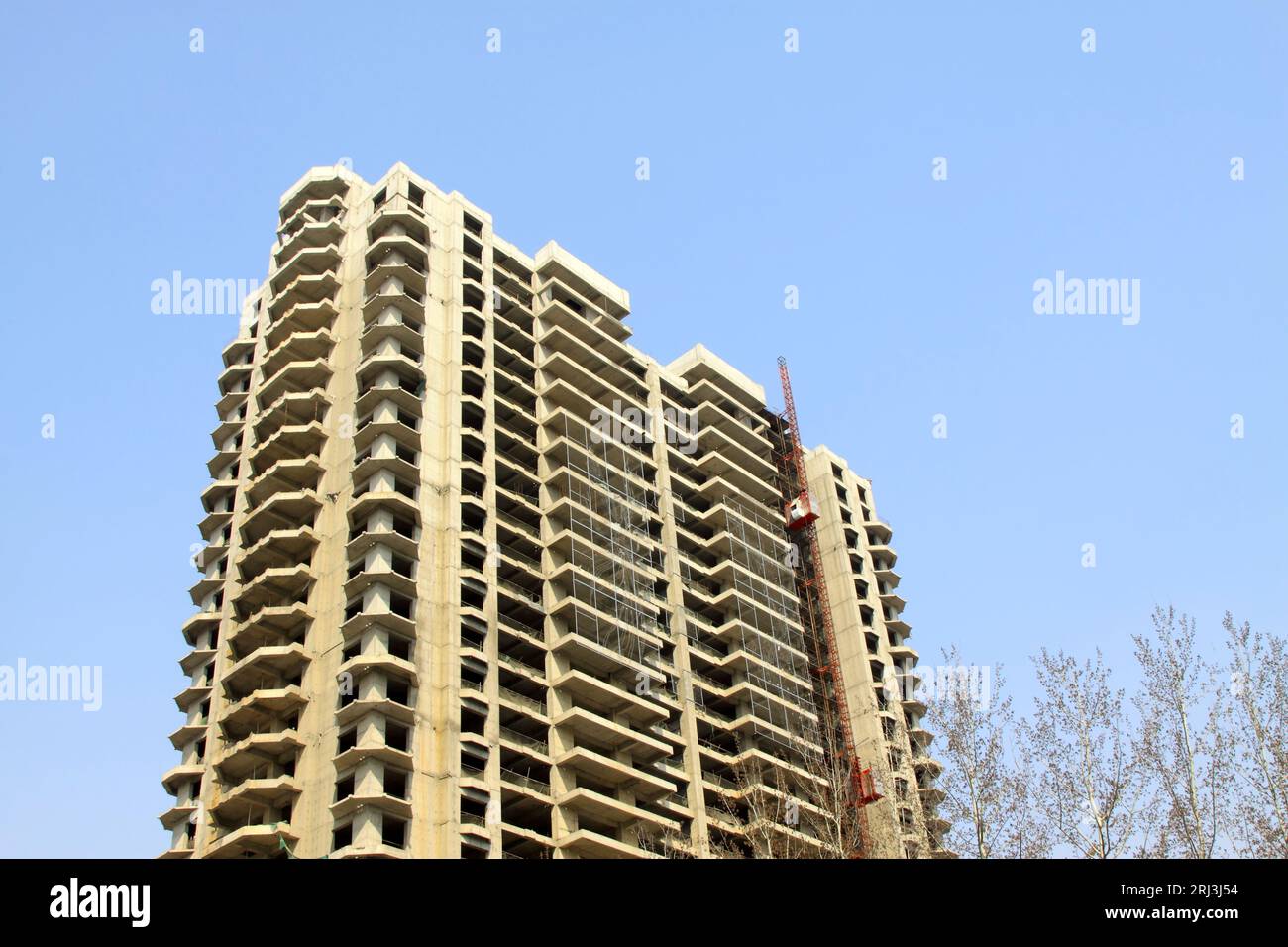 unfinished building under the blue sky, north china Stock Photo - Alamy