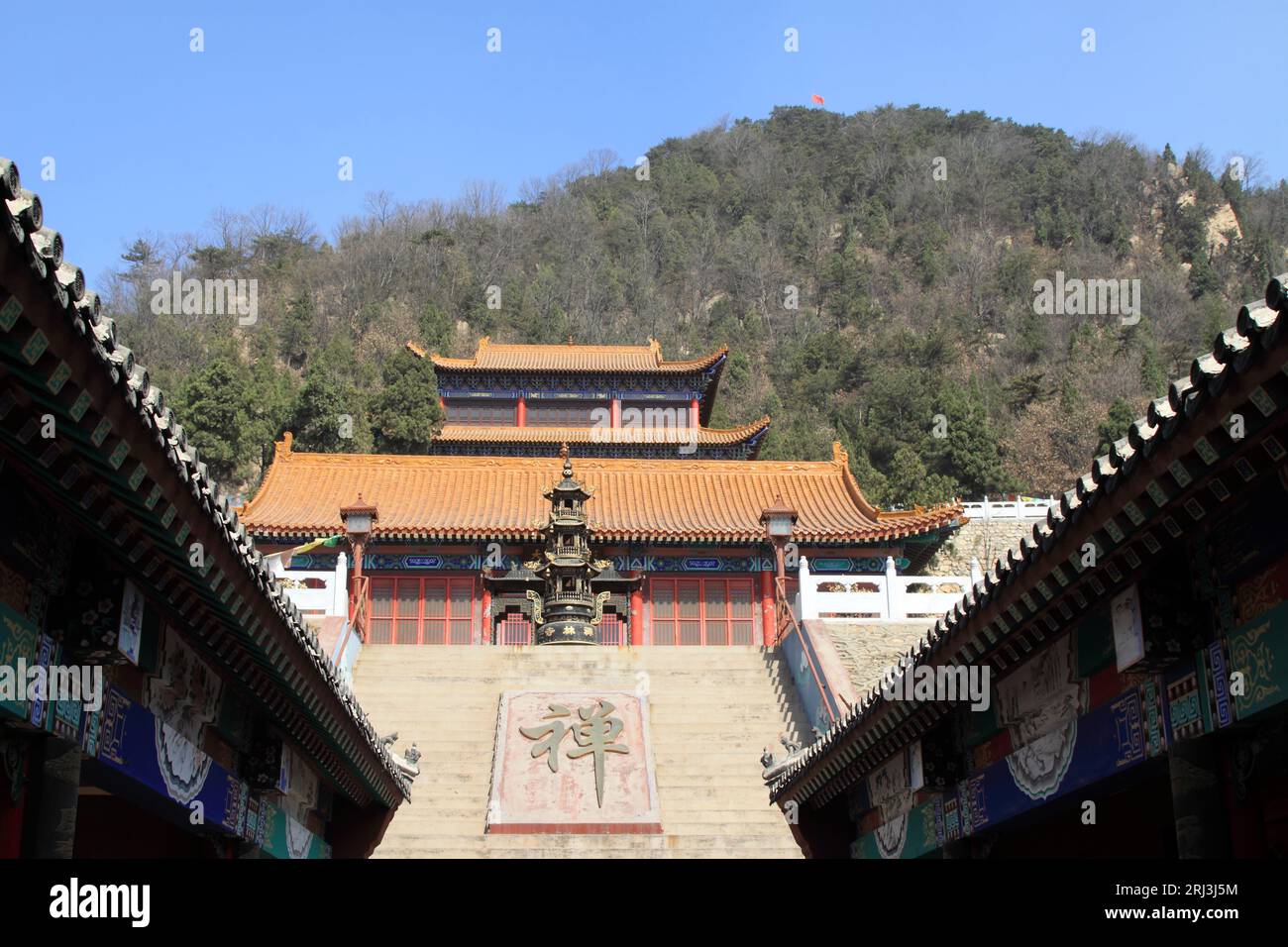 temple landscape architecture, Chinese traditional architectural style ...