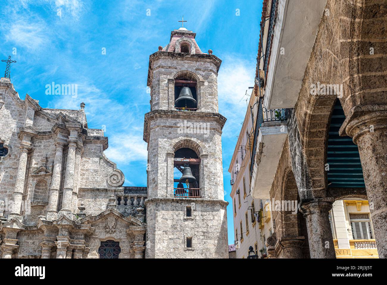 Cuba. Old Havana. The Havana Cathedral (Catedral de San Cristóbal) is ...