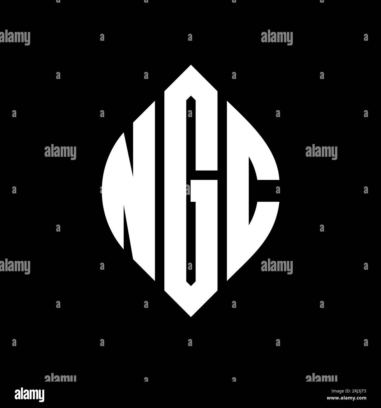 NGC circle letter logo design with circle and ellipse shape. NGC ...
