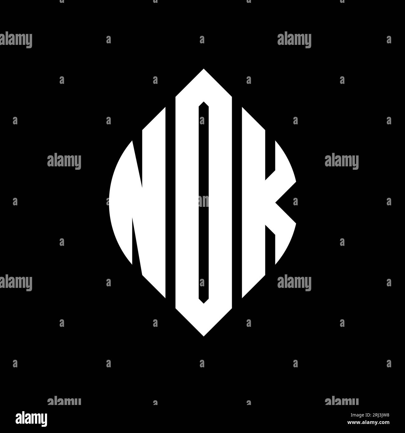 NDK circle letter logo design with circle and ellipse shape. NDK ...