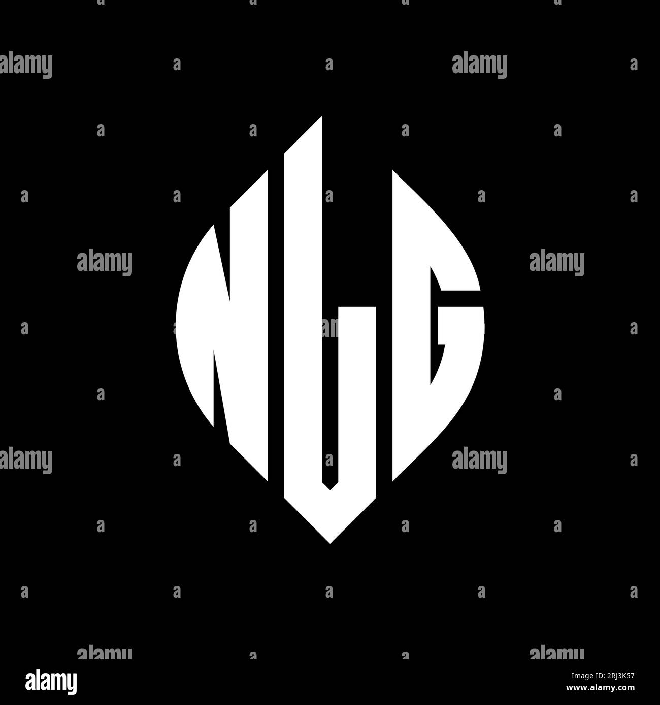 NLG circle letter logo design with circle and ellipse shape. NLG ...