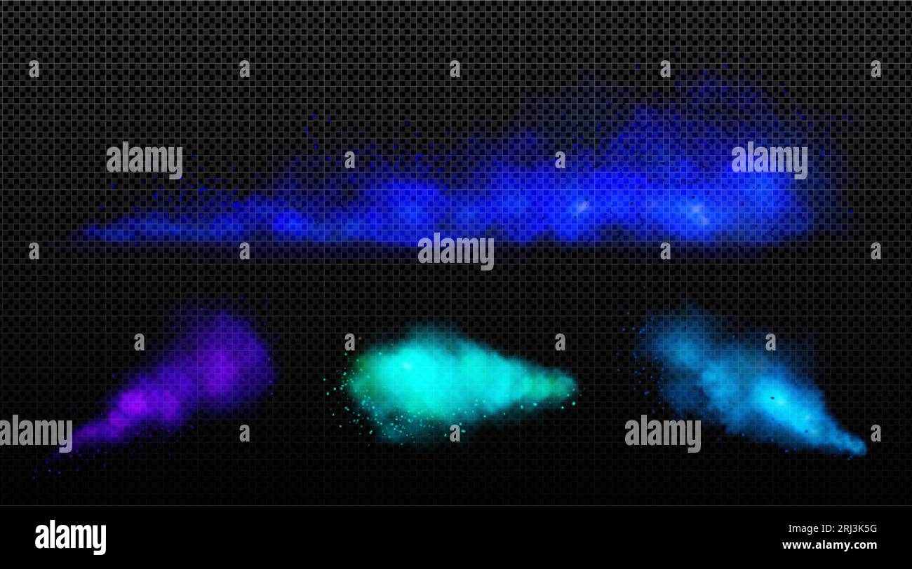 Explosion effect with clouds of smoke, dust and sand isolated on ...