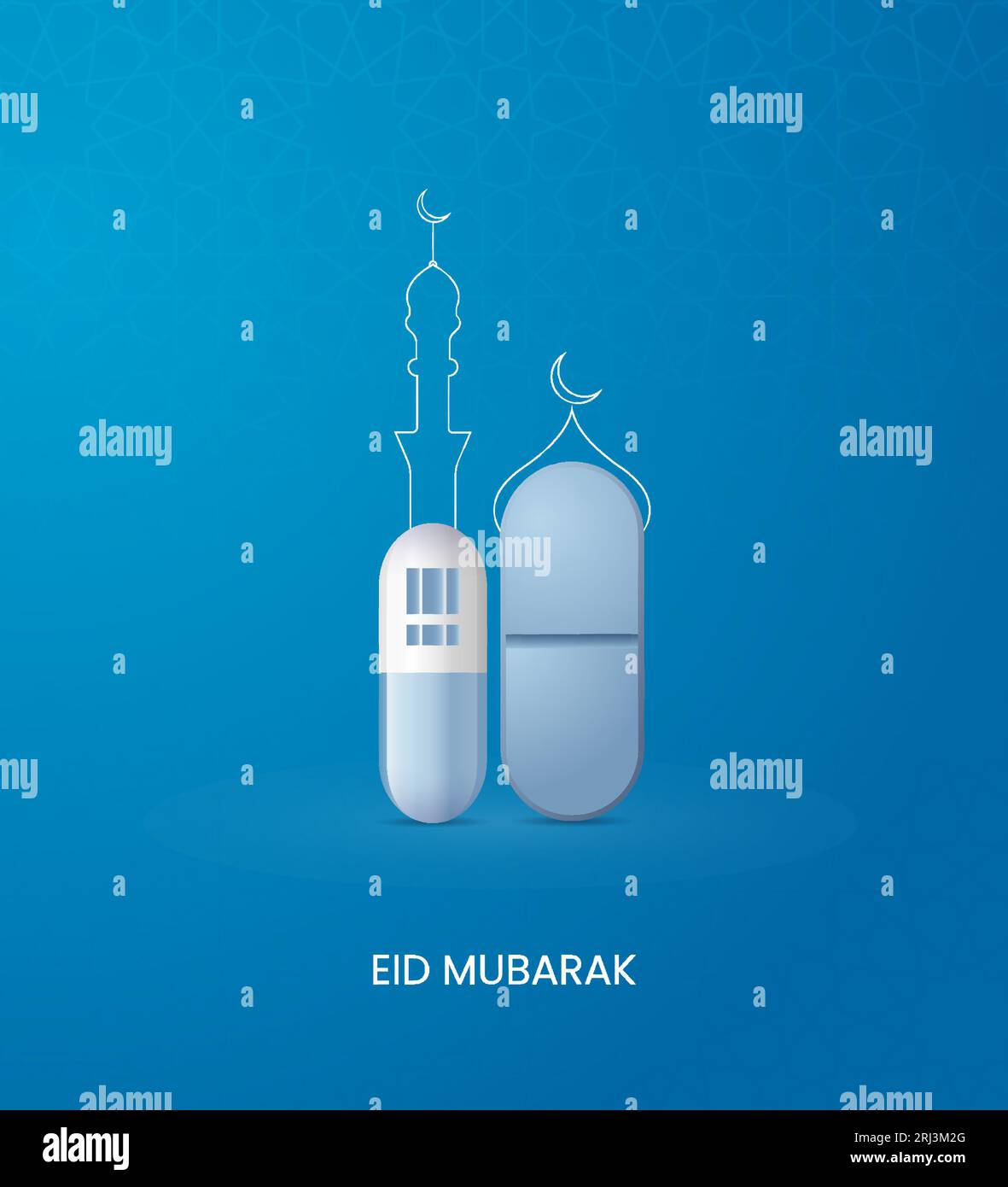 Eid Mubarak, Creative ads design for social media. 3D illustration ...