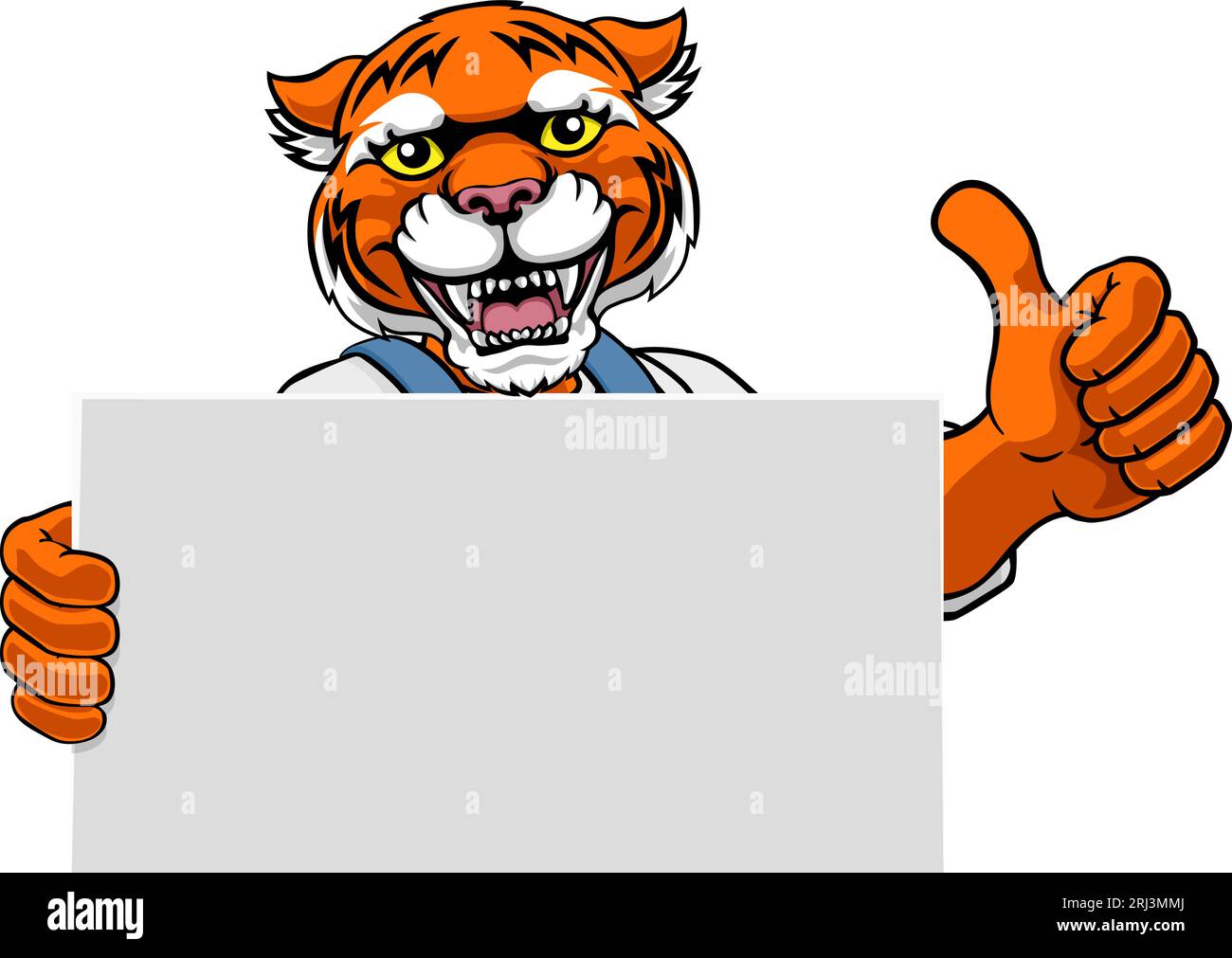 Tiger Painter Handyman Mechanic Plumber Cartoon Stock Vector Image ...