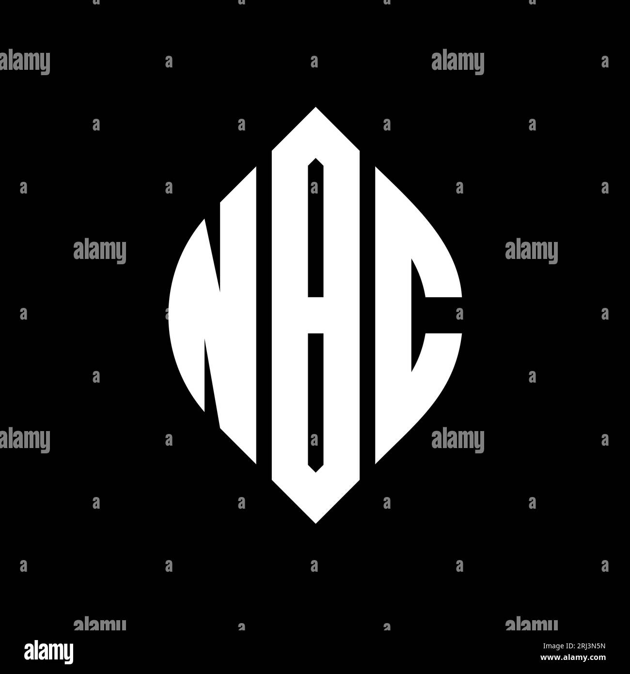 NBC circle letter logo design with circle and ellipse shape. NBC ...