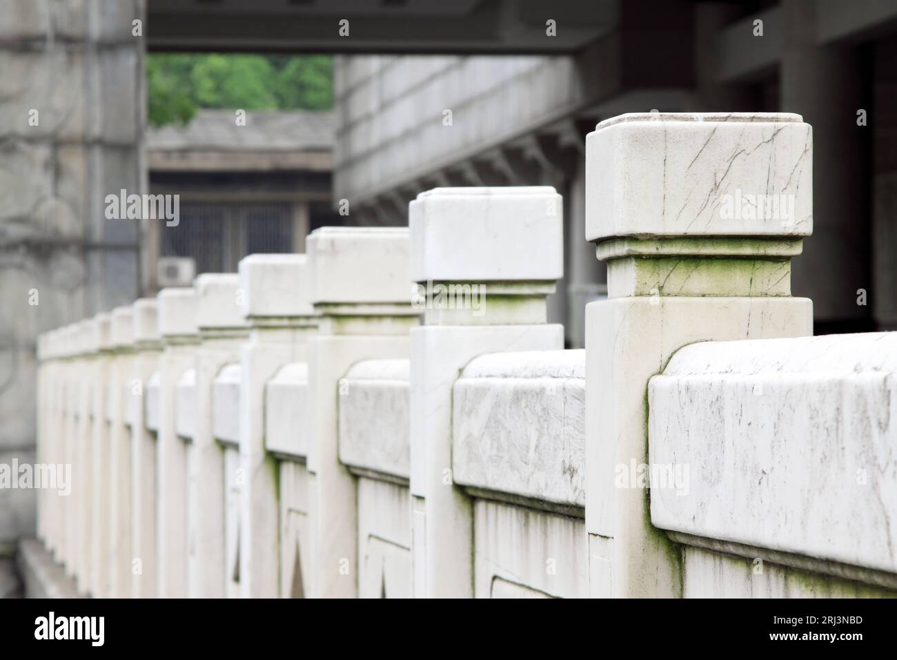 antique building stone railing in south china Stock Photo - Alamy