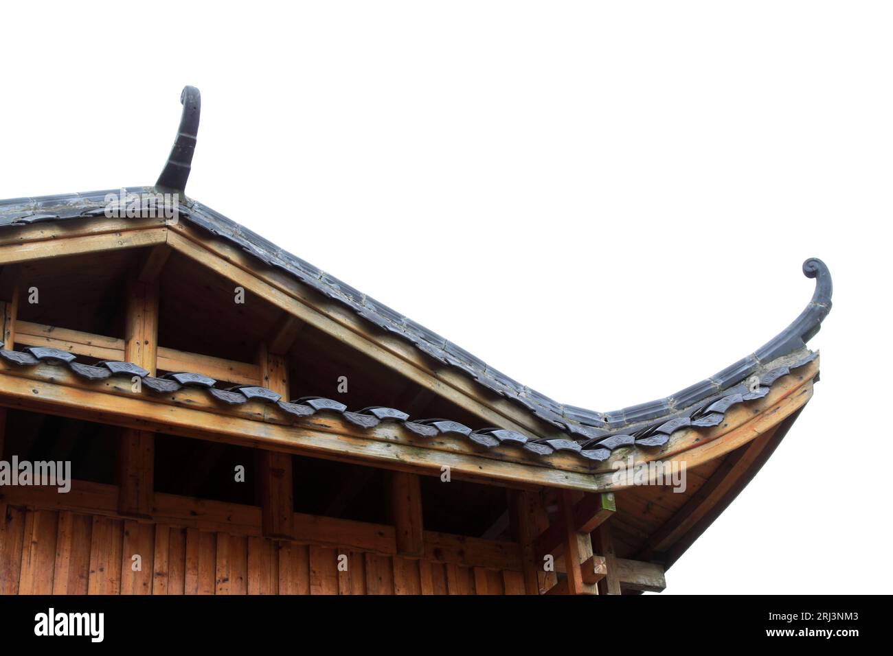 antique building eaves landscape in the Zhangjiajie scenic area, Hunan ...
