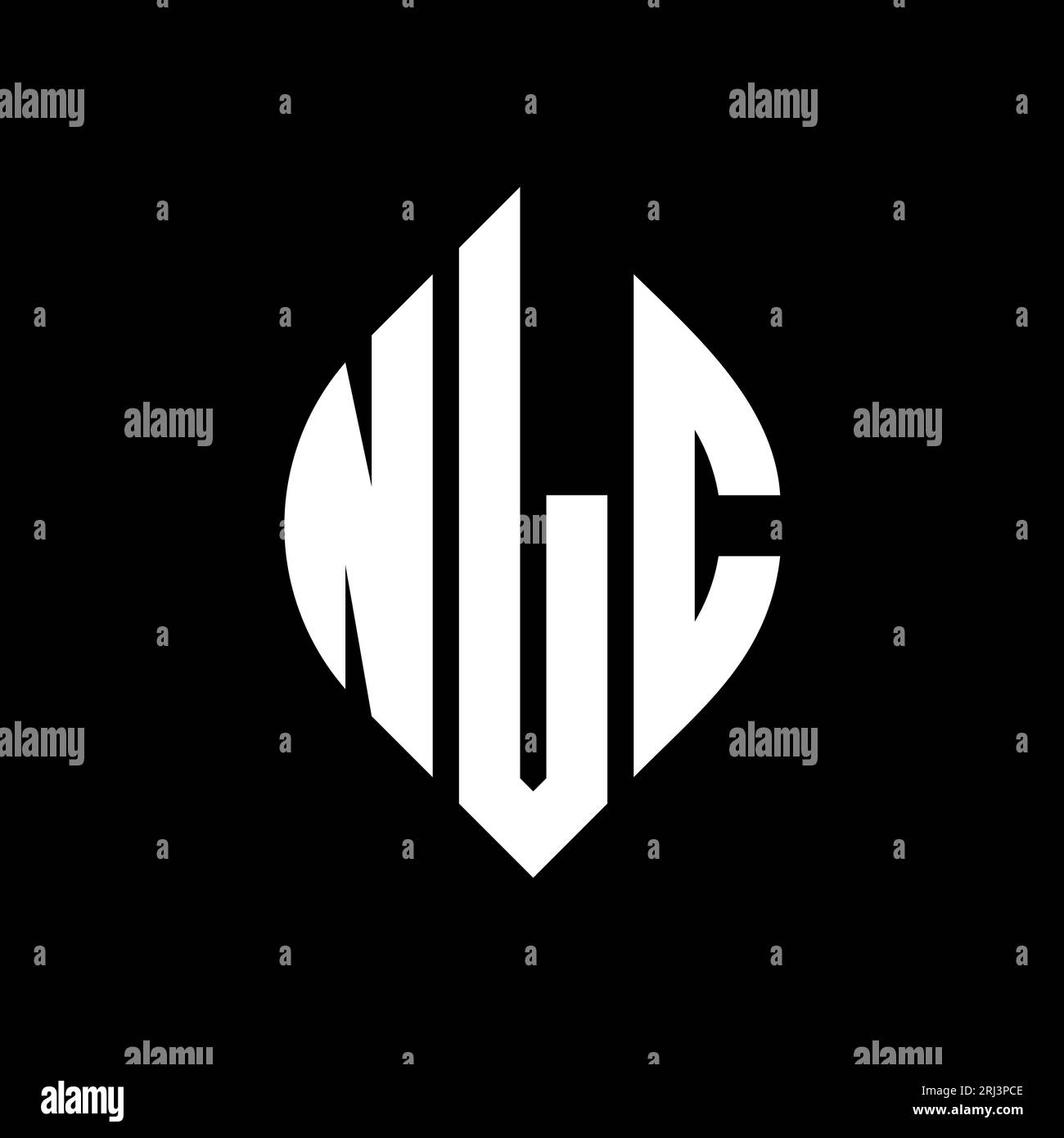 NLC circle letter logo design with circle and ellipse shape. NLC ...