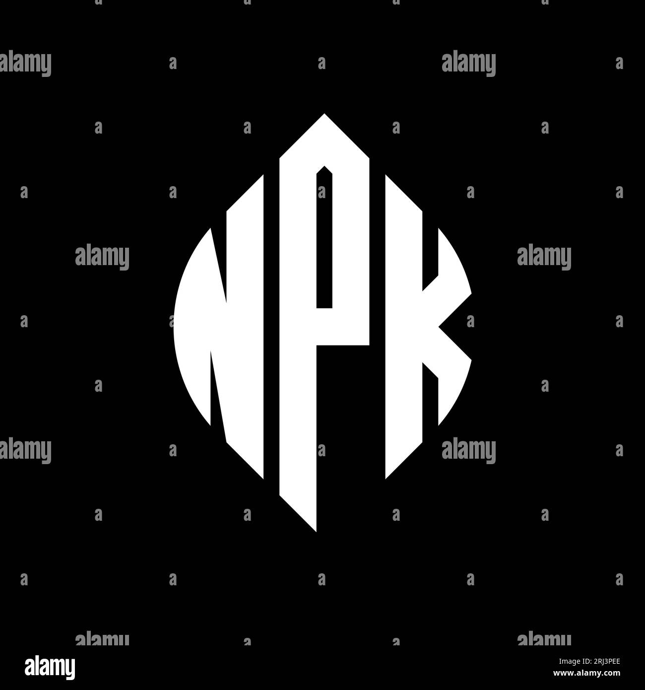 NPK circle letter logo design with circle and ellipse shape. NPK ...
