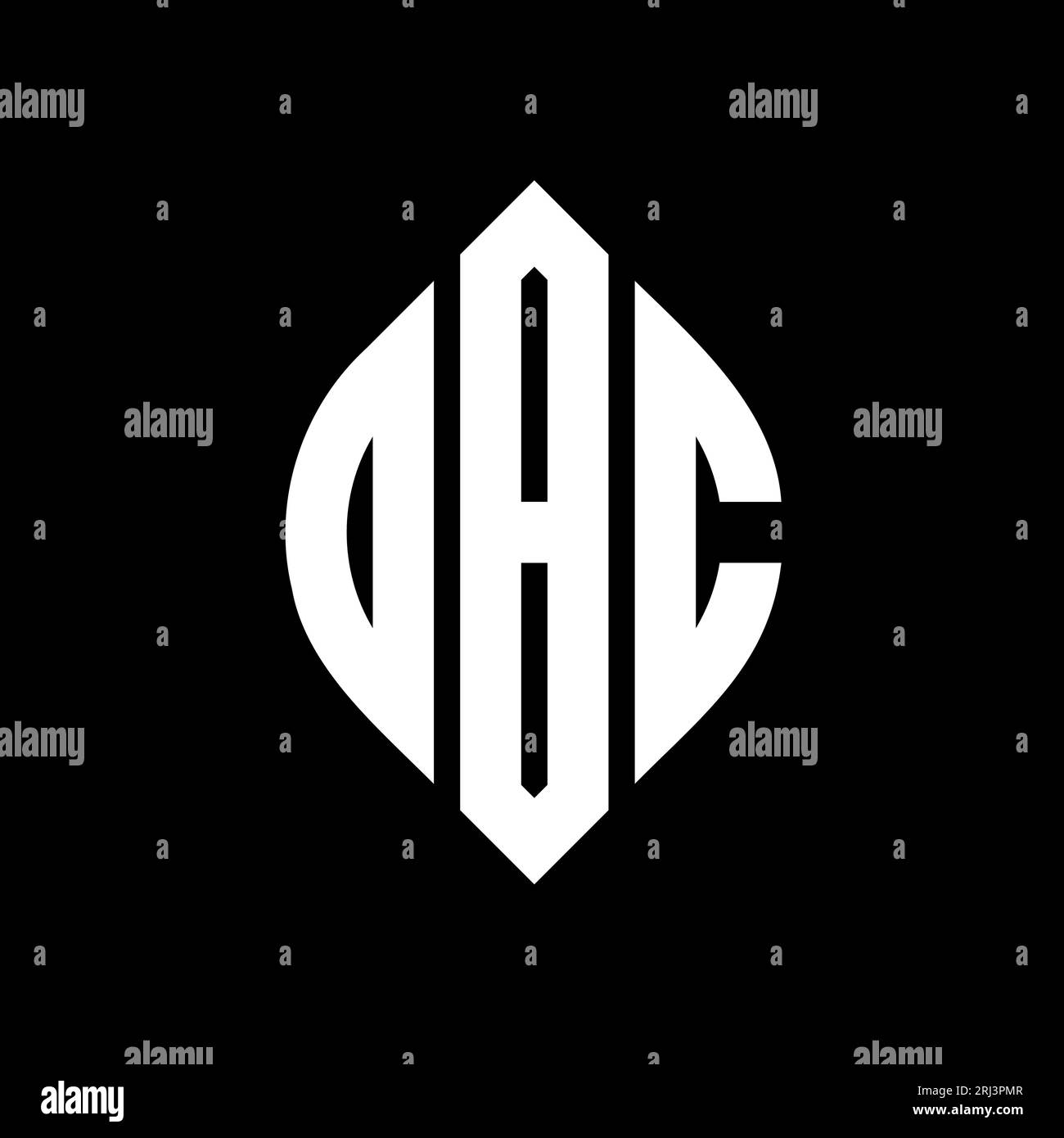 OBC circle letter logo design with circle and ellipse shape. OBC ...