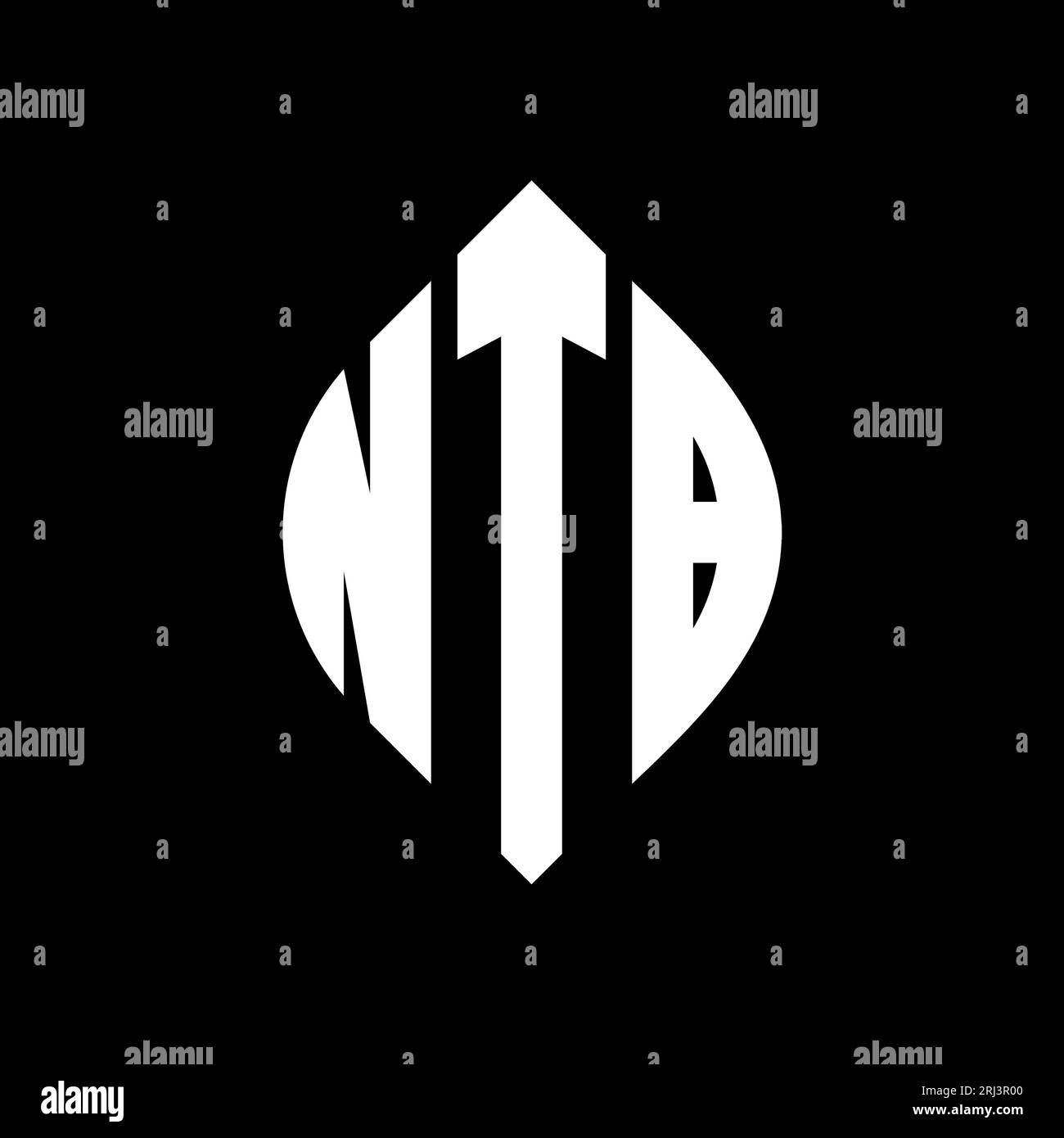 NTB circle letter logo design with circle and ellipse shape. NTB ...