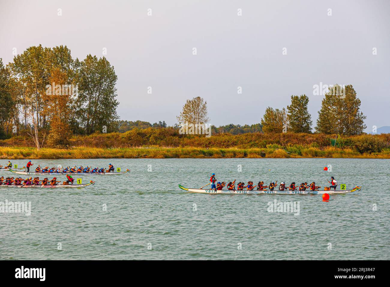 Racing teams in the Richmond Dragon Boat Festival British Columbia ...