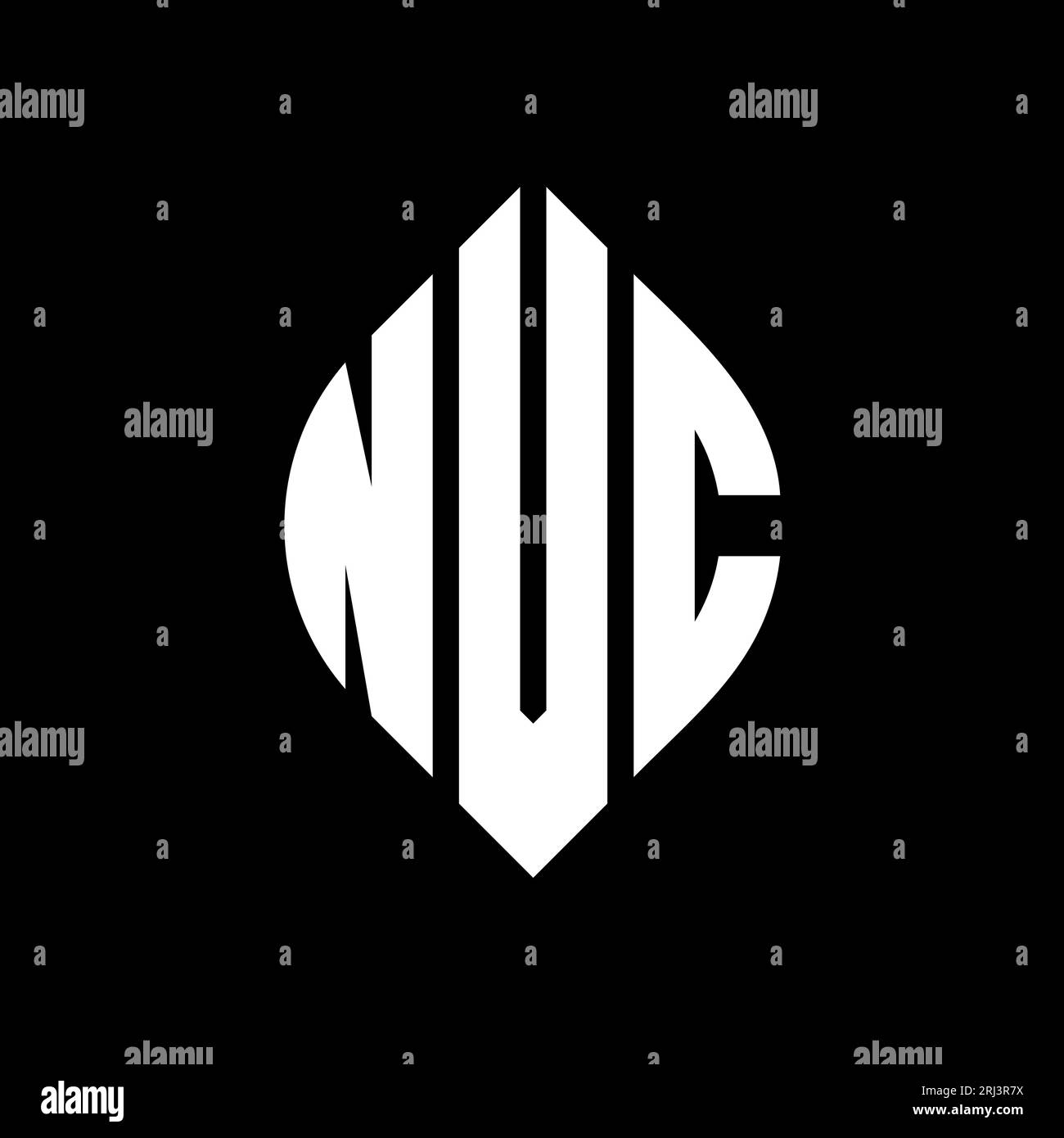 NVC circle letter logo design with circle and ellipse shape. NVC ...