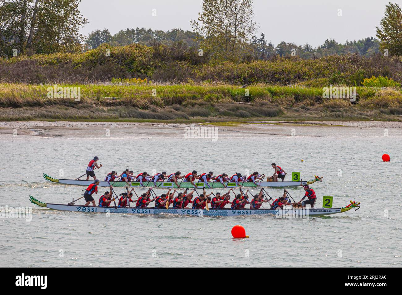 Racing teams in the Richmond Dragon Boat Festival British Columbia ...
