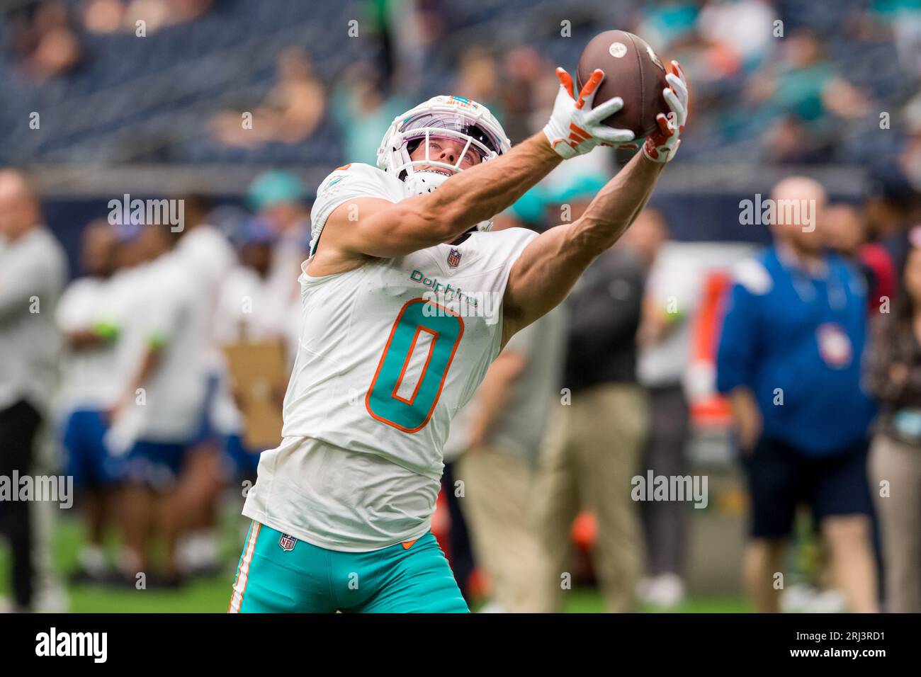 August 19, 2023: Miami Dolphins wide receiver Braxton Berrios (0) makes ...