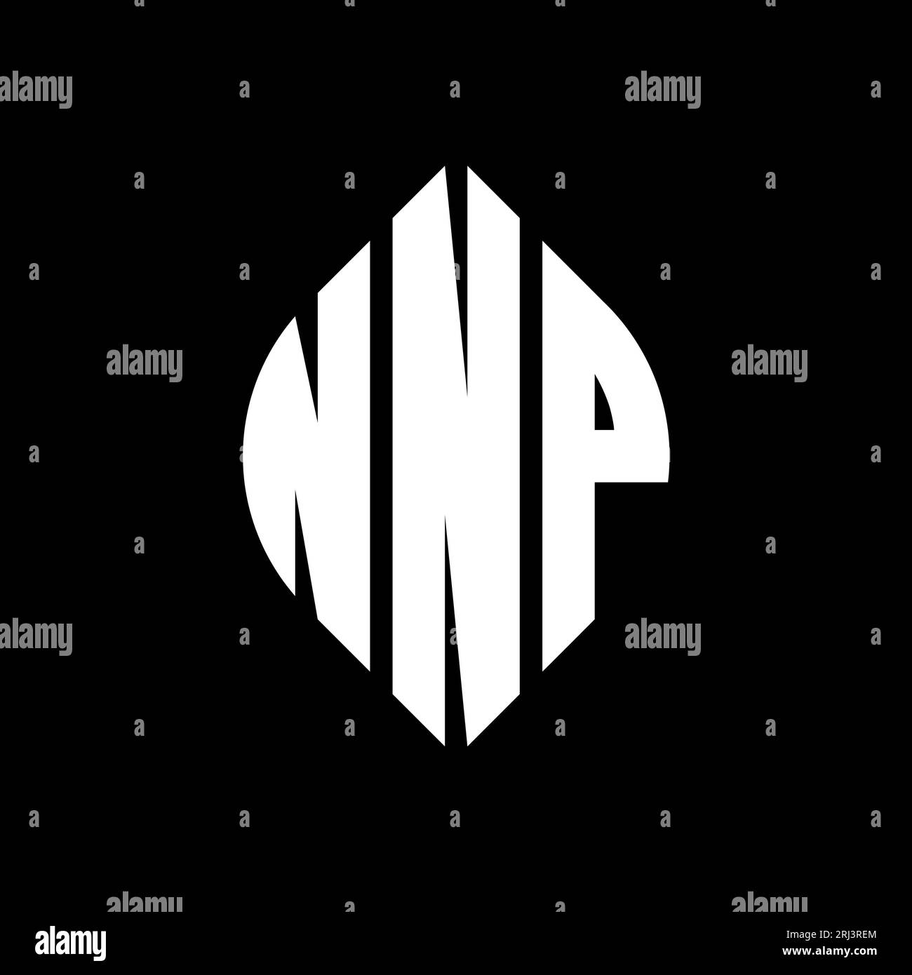 NNP circle letter logo design with circle and ellipse shape. NNP ...