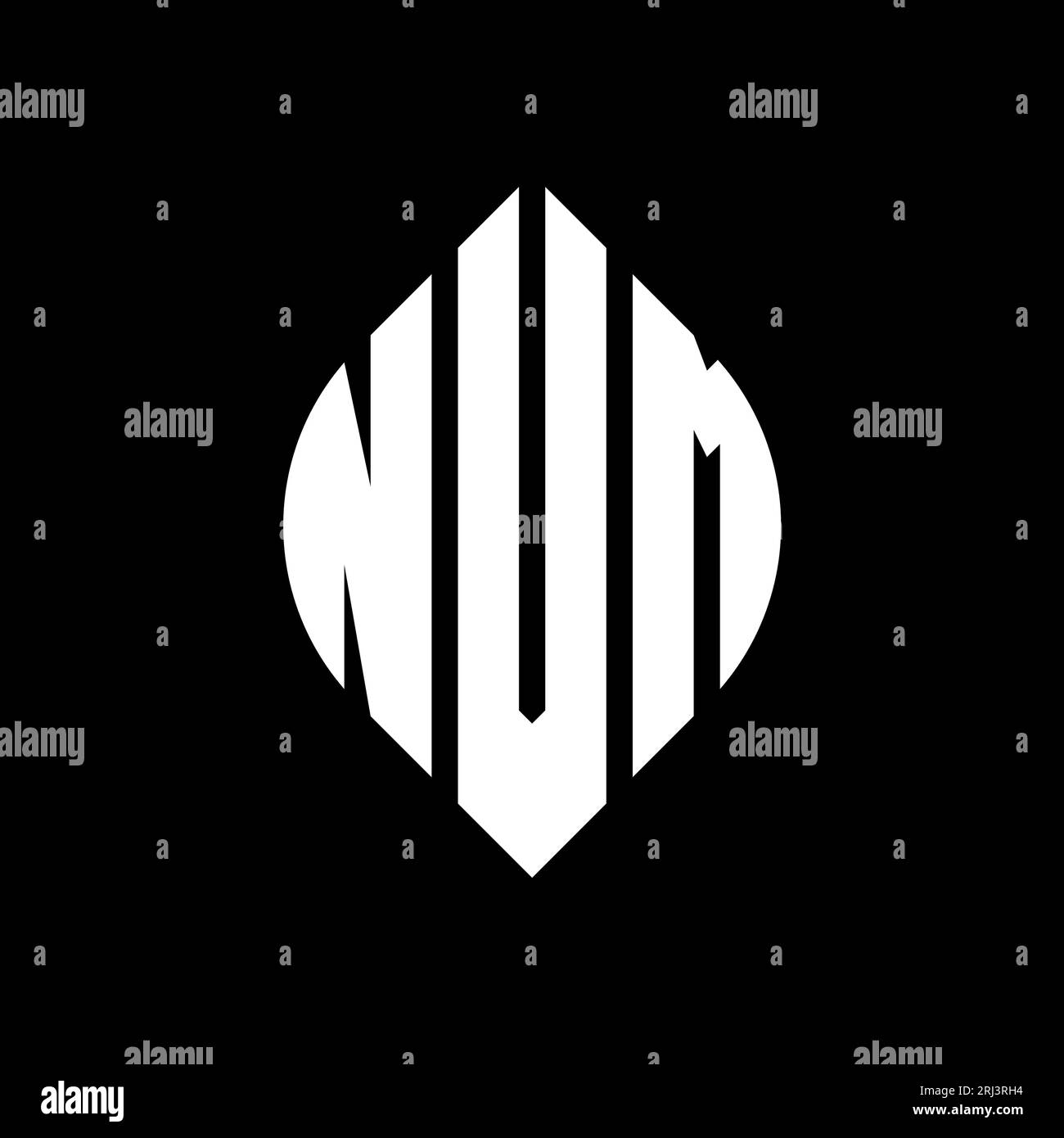 NVM circle letter logo design with circle and ellipse shape. NVM ...