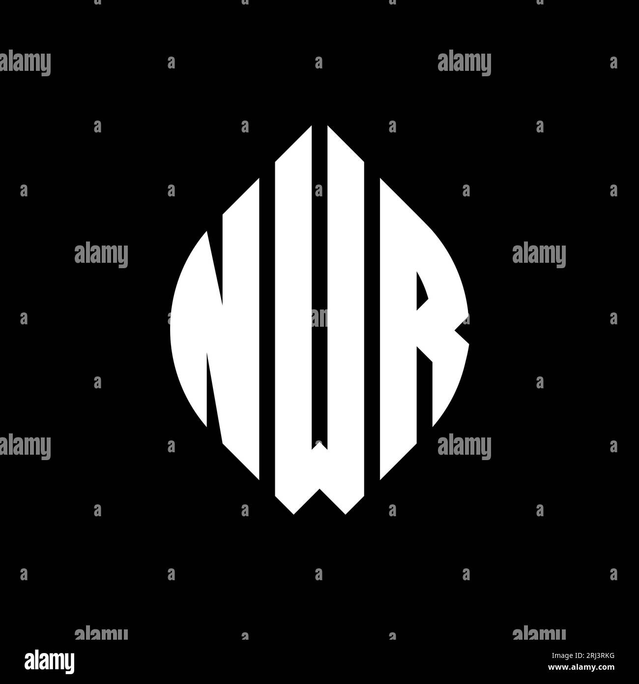 NWR circle letter logo design with circle and ellipse shape. NWR ...