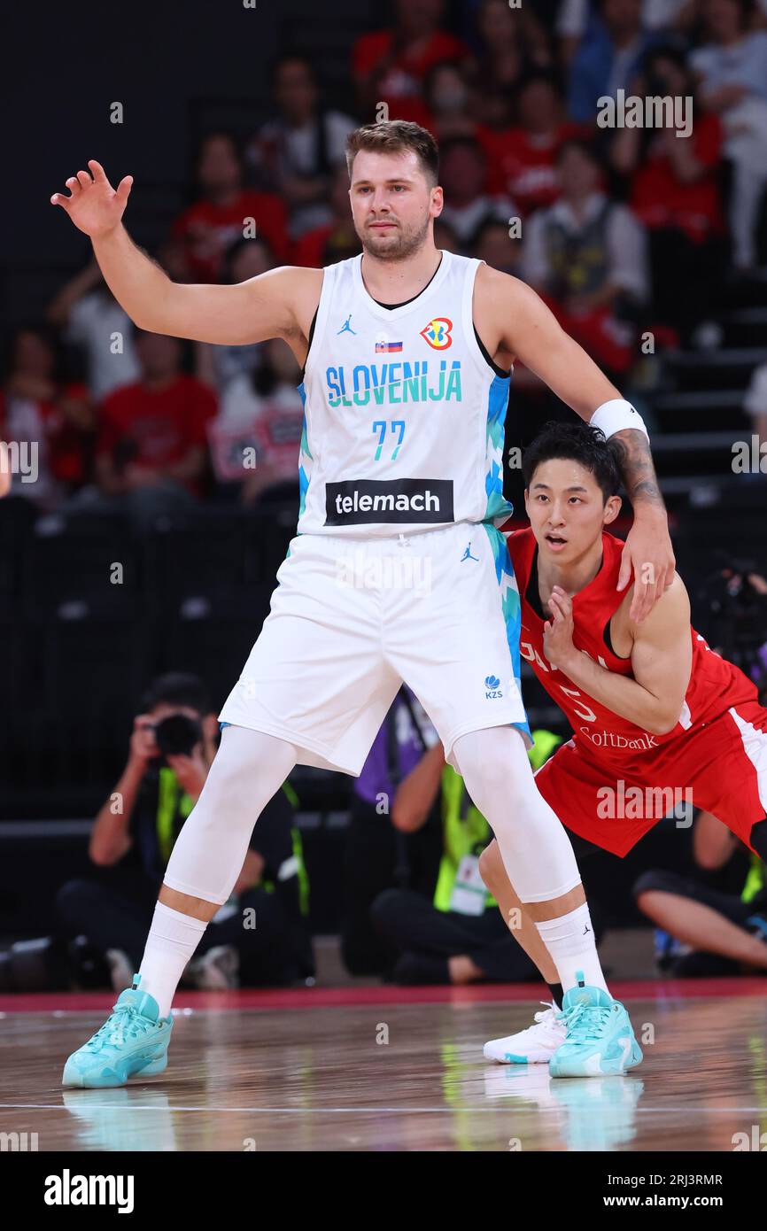 Tokyo, Japan. 19th Aug, 2023. (L to R) Luka Doncic (SLO), Yuki Kawamura ...
