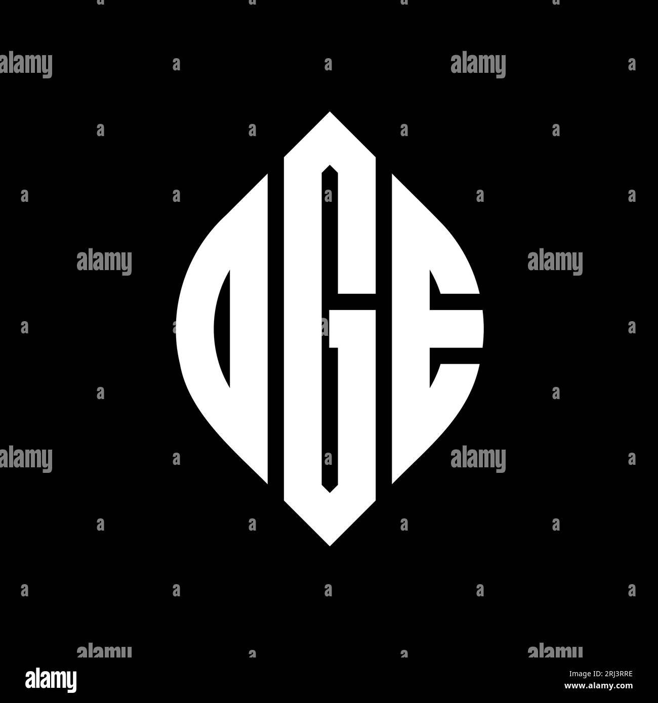 OGE circle letter logo design with circle and ellipse shape. OGE ...
