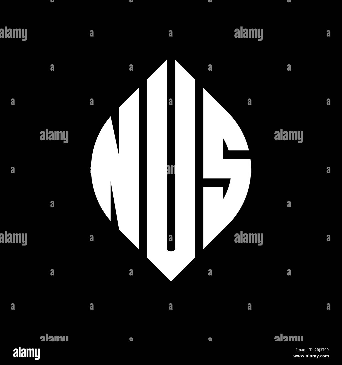 NUS circle letter logo design with circle and ellipse shape. NUS ...