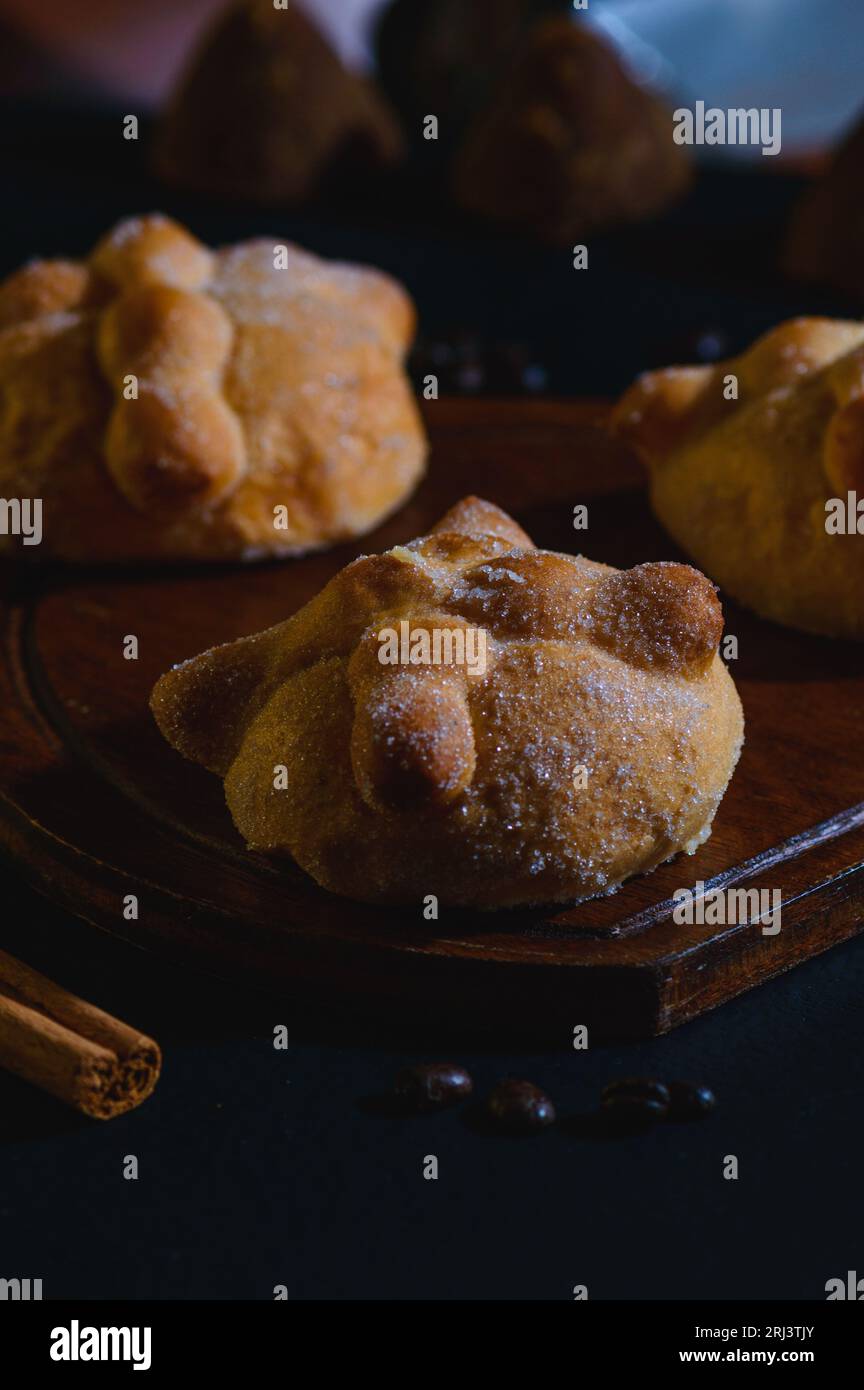 Traditional Mexican Pan de Muerto. Bread of the Dead Made for Day of ...