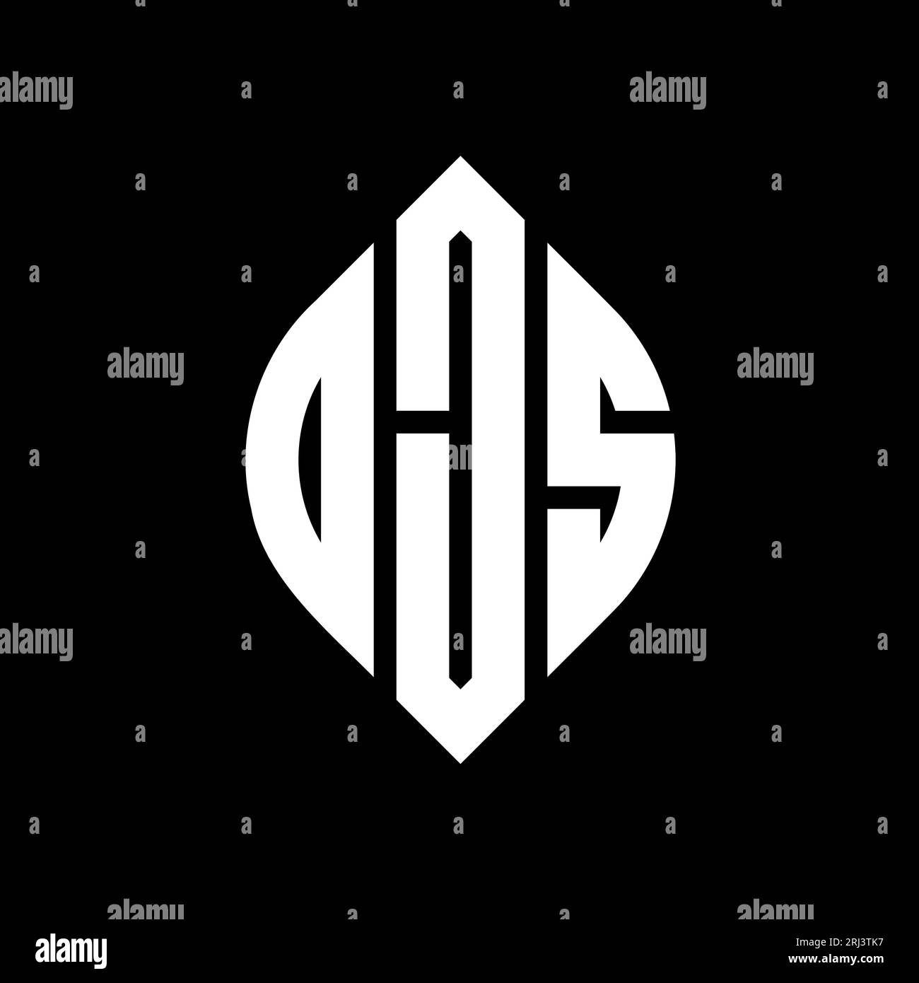 OJS circle letter logo design with circle and ellipse shape. OJS ...