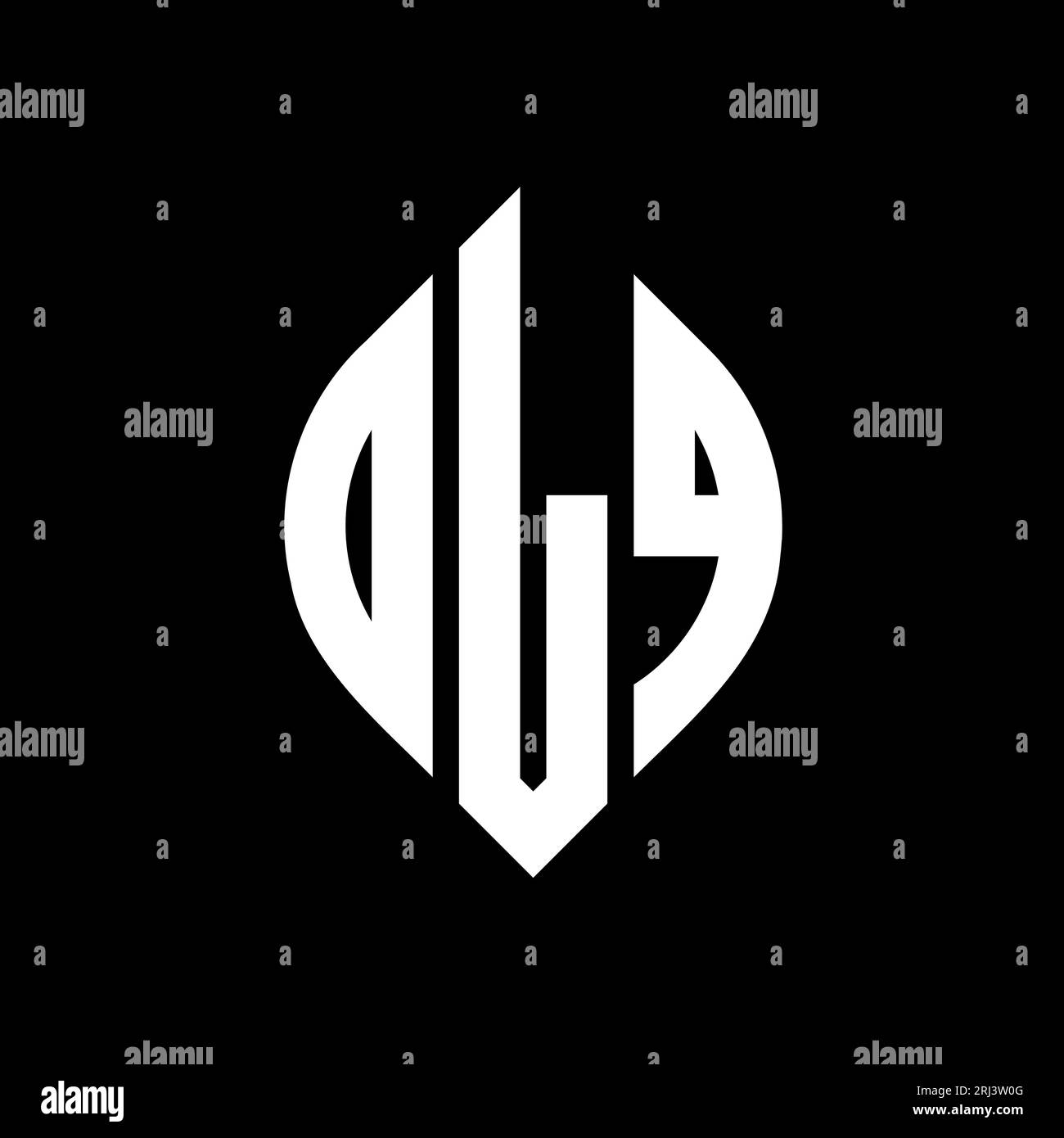 OLQ circle letter logo design with circle and ellipse shape. OLQ ...