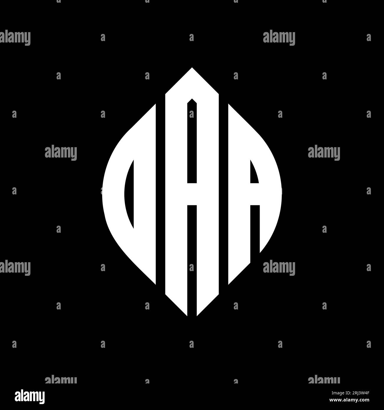 OAA circle letter logo design with circle and ellipse shape. OAA ...